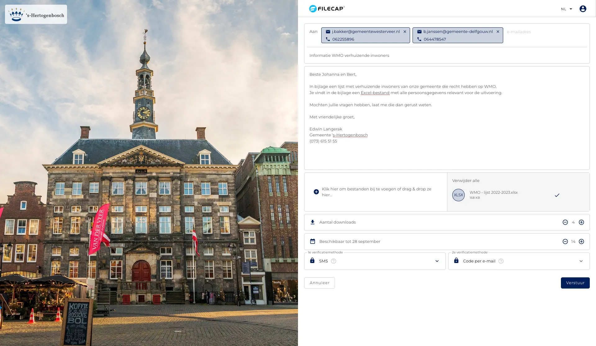 Eén totaalpakket voor het versturen van grote bestanden | FileCap